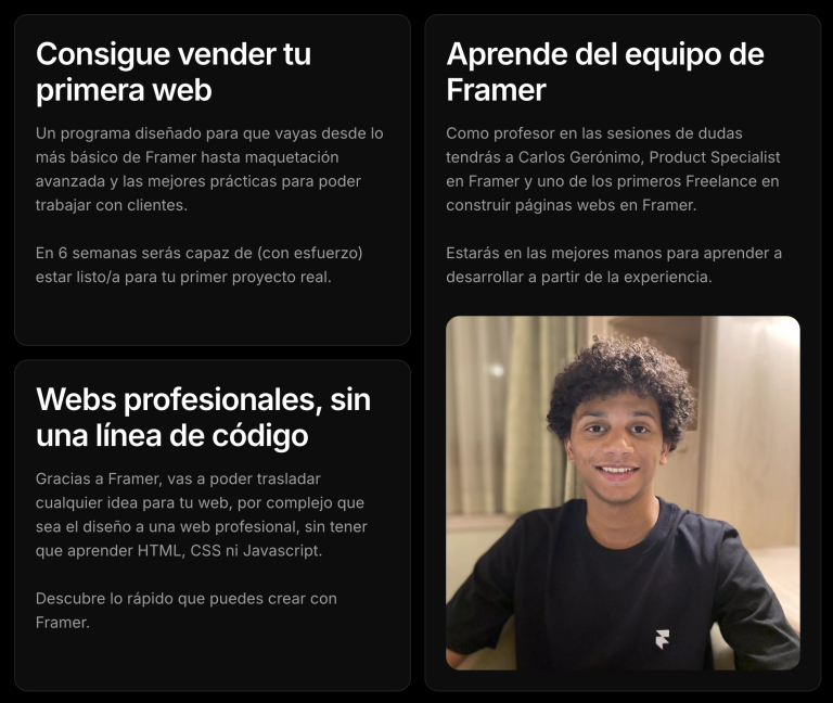 Framer Workshop - No Code Hackers - Caja de Cursos